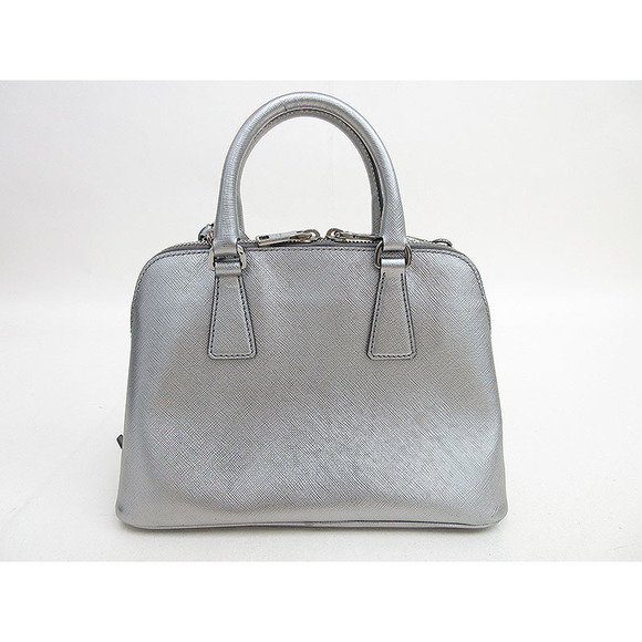 Prada | Bags | Prada Long Bag 2way Saffiano Silver Shoulder | Poshmark